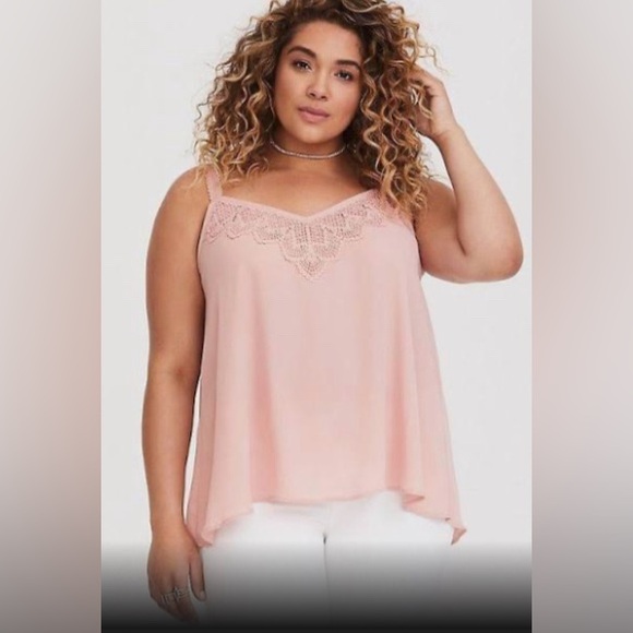 torrid | Tops | Torrid Peachpink Crochet Trim Camisole | Poshmark